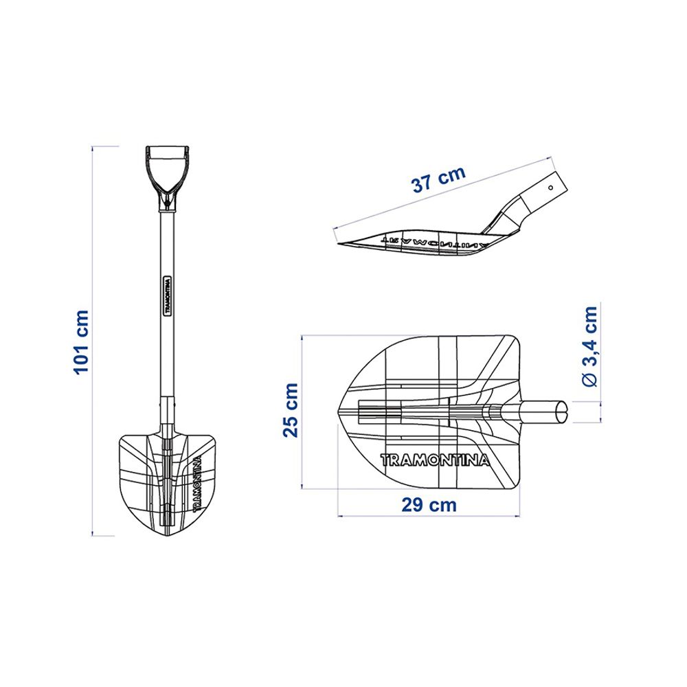 Pa Tramontina 77459/434 Bico Com Cabo 71Cm - Todimo
